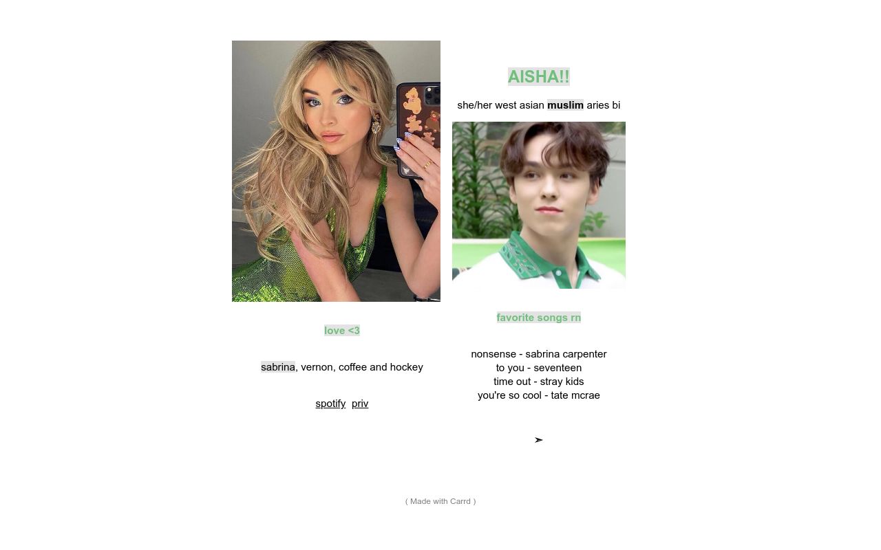 aisha carrd